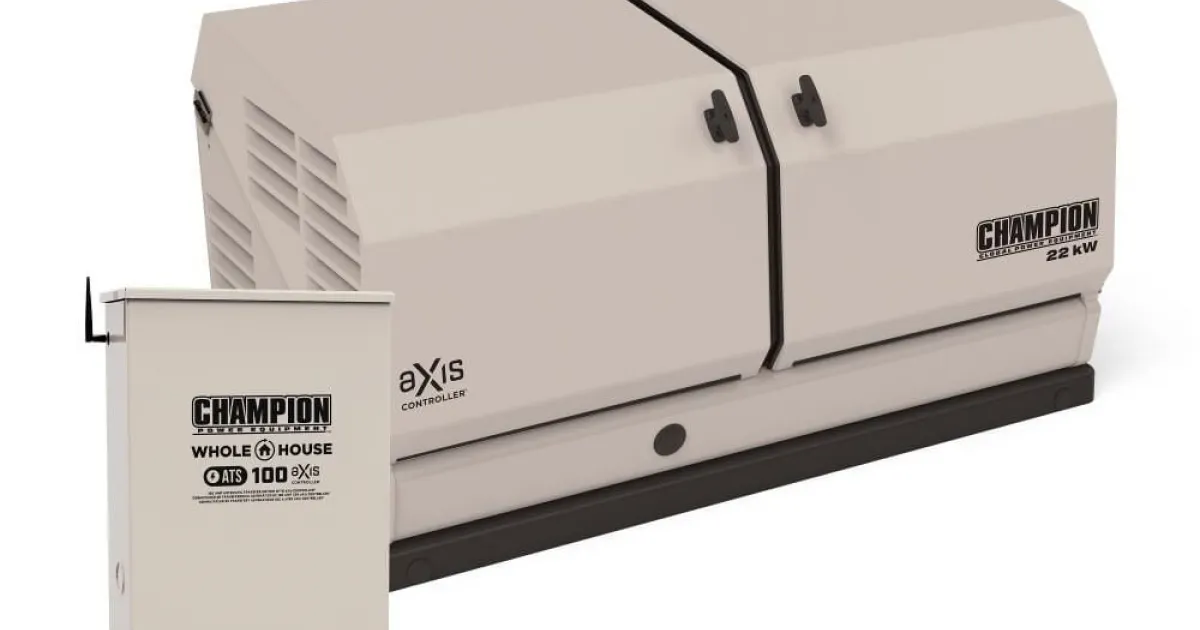 Champion Power Equipment 22 kW Home Standby Generator and 100-Amp ...